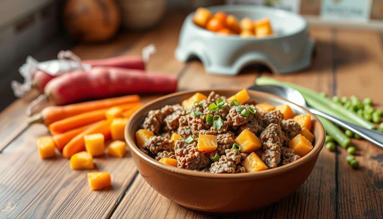 Homemade Beef And Sweet Potato Dog Food Recipe