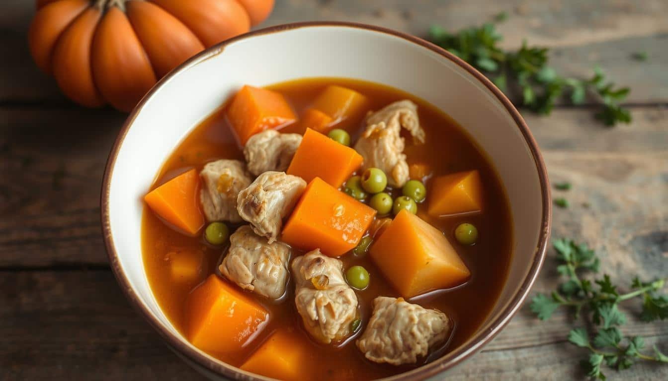 Homemade Chicken And Pumpkin Stew Dog Food Recipe